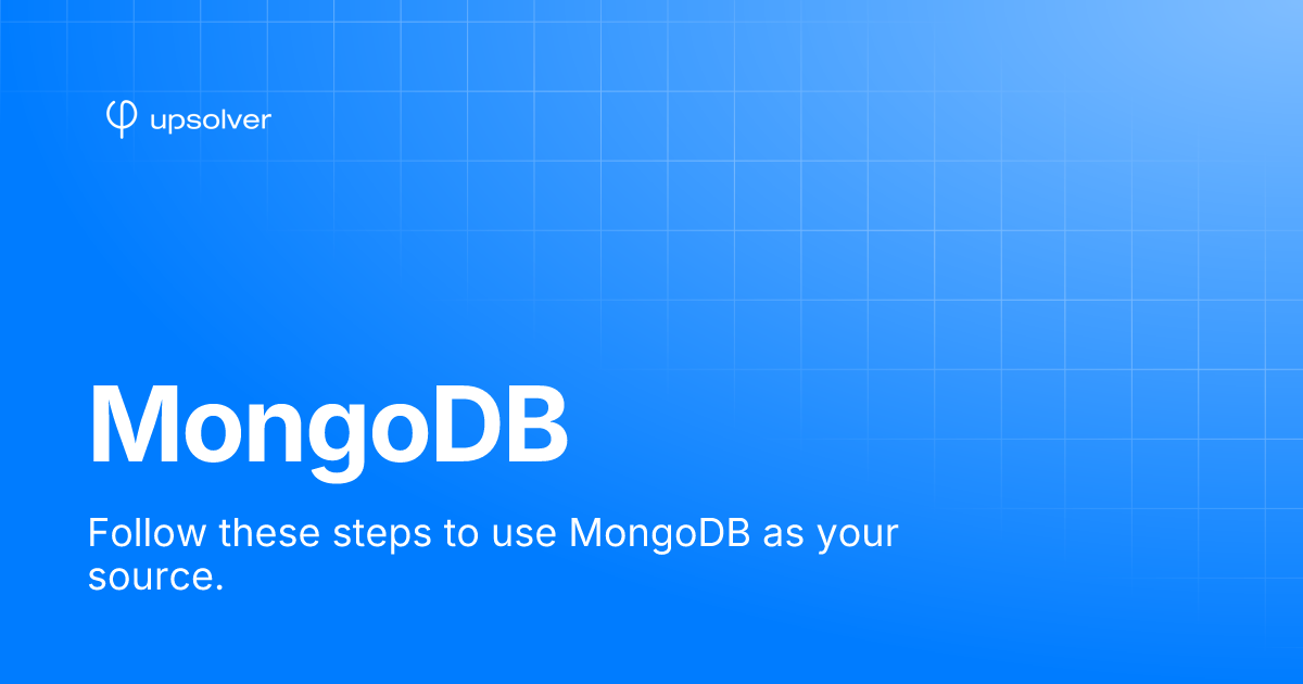 MongoDB | Upsolver